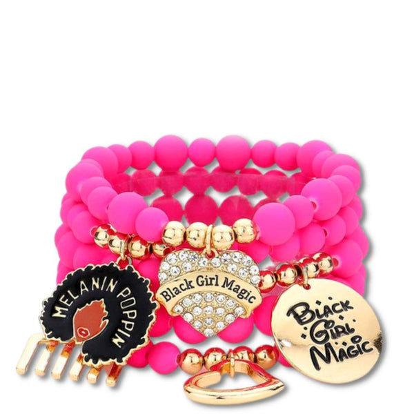 Black Girl Magic Charm Bracelet Set – Morph Boutique